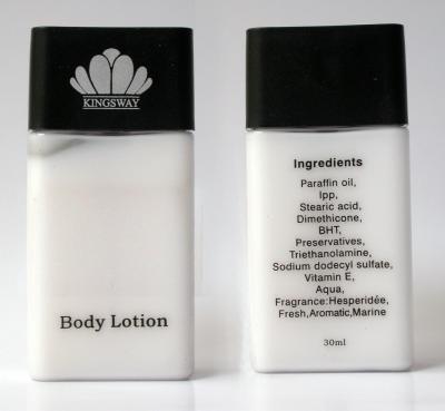 China Skin - silkening moisturiser, Ipp paraffin oil body Lotion of Spa, Hotel Guest Toiletries for sale