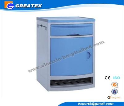 China Blue pink white ABS Plastic Steel Hospital Bedside Cabinet With Shoes Storage for sale