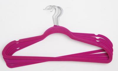 China Velvet Hanger, Flocking Hanger, Flocked Hanger, Stainless Steel Hanger, Metal Hanger, Rubber Coated Hanger for sale