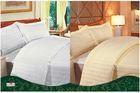 China White / Yellow Personalized 100 % Cotton Full Size Solid Color Dyed Hotel Bed Linen Sets for sale