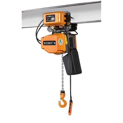 China 1.1KW 1 Ton Electric Hoist Traveling Type Industrial Electric Hoist IP55 For Precise Lifting for sale