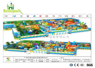 China Customized Size Kids Indoor Jungle Gym , Huge Soft Play Area For Babies for sale