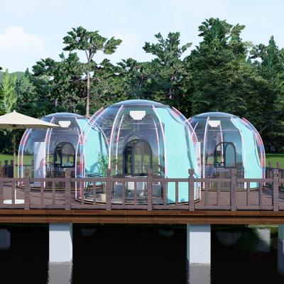 Cina L'hotel della tenda della bolla della resistenza al fuoco geodetico vede attraverso la tenda della cupola in vendita