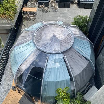 Cina 99.9% UV Resistance Clear PC Dome House Igloo Bubble Tent For Outdoor Camping in vendita
