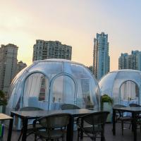 China Fast Response 6m Geodesic Dome Transparent Clear PC Rohs Compliant for sale