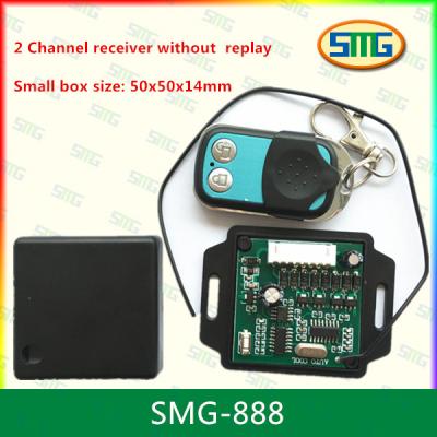 China SMG-888 2 channel remote control and receiver small size without replay 50x50x14mm for sale