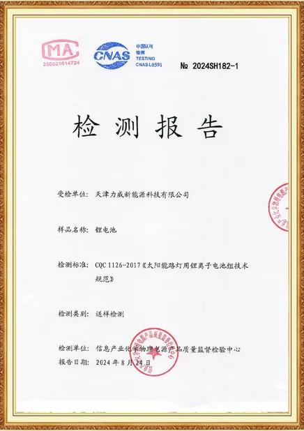 Test Report - Tianjin Liwei New Energy Technology Co., Ltd.