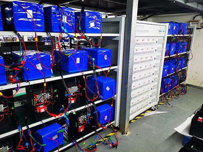 48V Lithium Battery with LCD display showing charge status