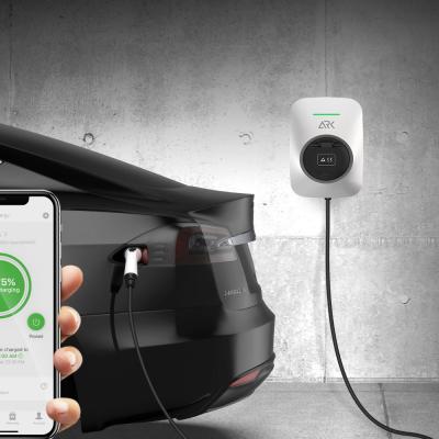 中国 タイプ2のプラグが付いているAC EV充電器のWallbox Ocpp 1.6j 7kW車の充電ステーション 販売のため