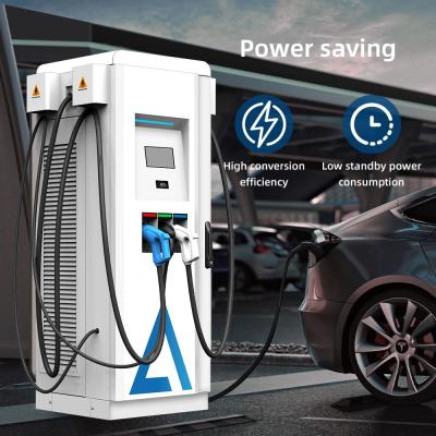 Caricabatterie CCS CHAdeMO EV a ricarica rapida da 150kw con display LCD
