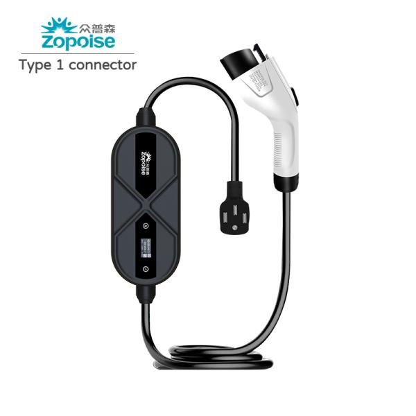 Quality ZA18 Portable EV Charger With 1.3 Inch OLED Display 4 Level Adjustable Current for sale