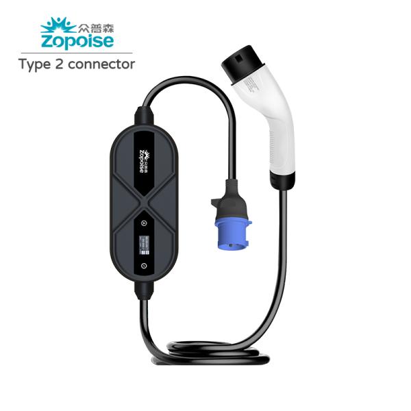 Quality ZA18 Portable EV Charger With 1.3 Inch OLED Display 4 Level Adjustable Current for sale