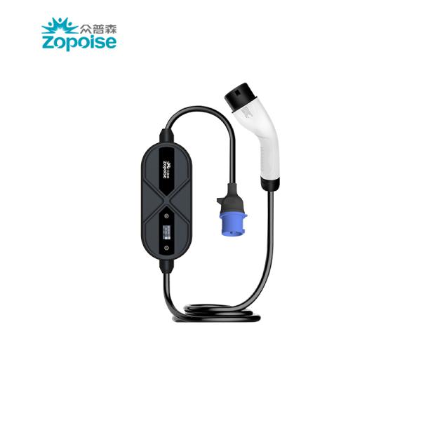 Quality ZA18 Portable EV Charger With 1.3 Inch OLED Display 4 Level Adjustable Current for sale