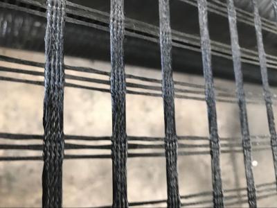 China Reforço feito malha envoltório Geogrid 80KN do asfalto do poliéster do revestimento do PVC à venda
