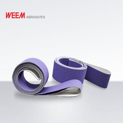 China SEMI-FRIABLE ALUMINA OXIDE ABRASIVE ROLL / BELTS FOR STAINLESS STEEL PROCESSING for sale