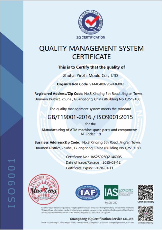 ISO9001 - Tiger Spare Parts Co., Ltd