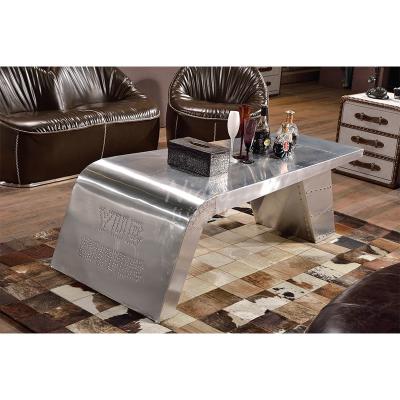 China Nidea #8630 High End Aluminum Antique Industrial Coffee Table with Handmade Durable Design for Living Room Furniture for sale