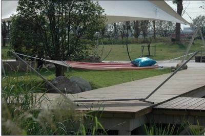 China KD steel hammock stand for sale
