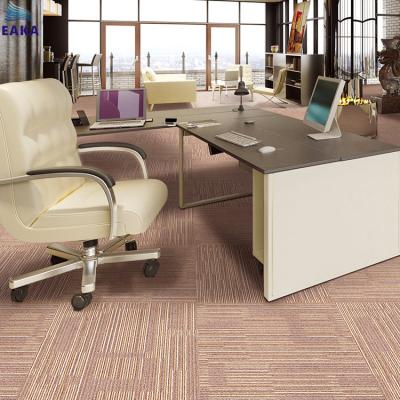 China EAKA wholesale hot sale high quality new design pp yarn durable pvc backing commercial grade office carpet square for sale