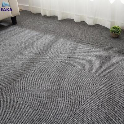 China EAKA loop pile pp yarn pvc backing thickness comfortable 50*50 cm grey carpet for sale