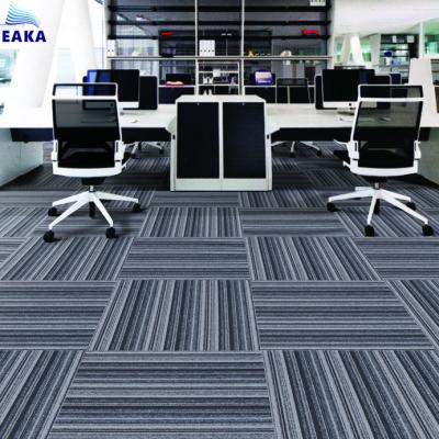 China EAKA 100% polypropylene yarn office use durable pvc backing outdoor tile fireproof carpet for sale