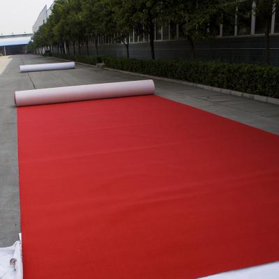 China Eaka low price loop pile pp yarn action backing wall to wall waterproof red carpet for sale