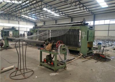 China Galvanised Double Twist Gabion Wire Hexagonal Mesh Machine PLC Automatic for sale