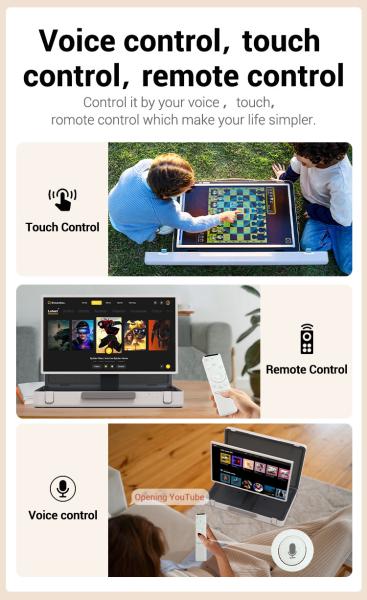 ELC PackGO Portable 27 Inch Briefcase Design Touch Screen Android System Smart TV Screen For Camping