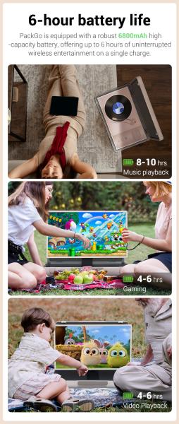 ELC PackGO Portable 27 Inch Briefcase Design Touch Screen Android System Smart TV Screen For Camping