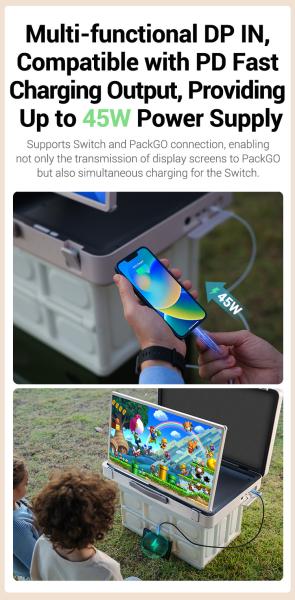 ELC PackGO Portable 27 Inch Briefcase Design Touch Screen Android System Smart TV Screen For Camping