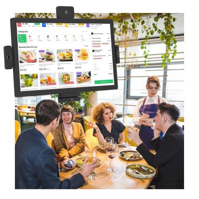 China 15 inch Self-service Ordering Machine Metal Digital Signage Restaurant Tablet Order Kiosk Kitchen Display for sale