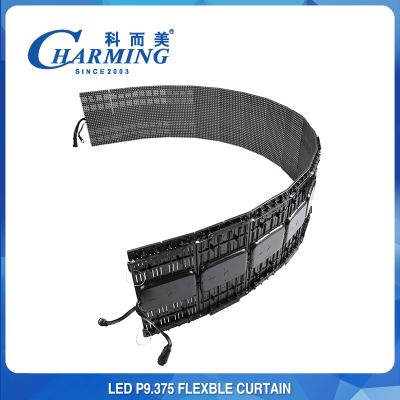 China P9.375 Windproof Bendable LED Screen , Untra Slim Flexible Outdoor LED Display for sale