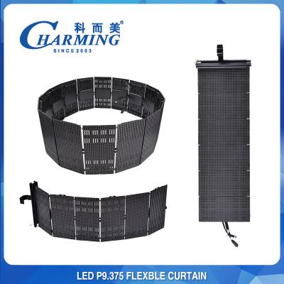 China P9.375 Windproof Bendable LED Screen , Untra Slim Flexible Outdoor LED Display for sale