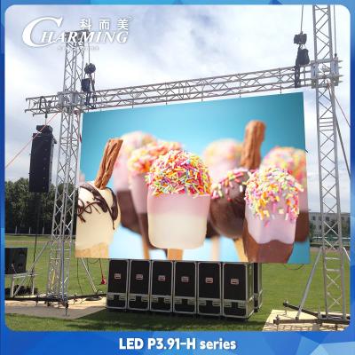 China H-serie P3.91 Buiten LED-videowandscherm 500*1000 mm waterdicht Te koop