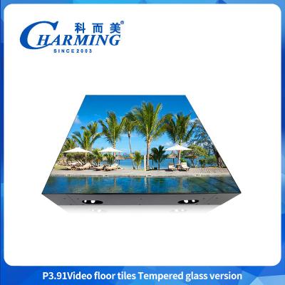 China P3.91 GOB Process Led Dance Floor Waterproof Video Led Dance Floor 500mm Por 500mm para festas de casamento e banquetes for sale