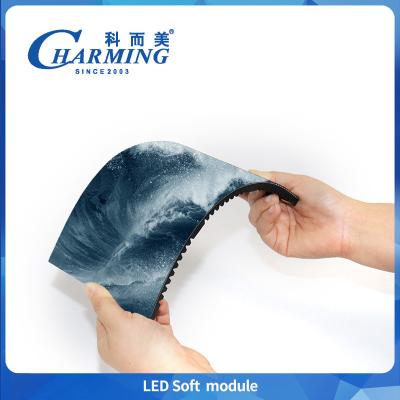 China True Color Indoor P3 P4 Soft Module Curved Flexible Led Display Screen For Cylindrical Column Use for sale