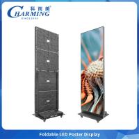 China 25% Less Packaging Space P1.86 Foldable LED Poster Screen Mobile Intelligent Control for sale