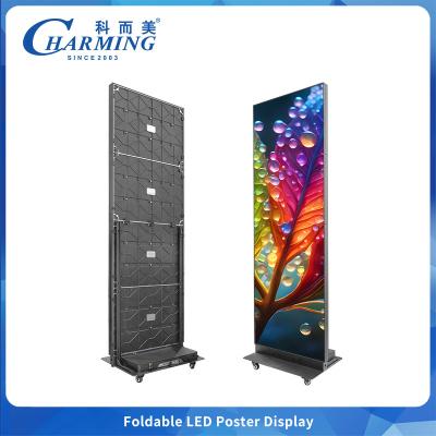 China Anti collision, anti scratch,and moisture-proof P2.5 Foldable LED Poster Screen with 800CD/m2 Brightness for sale