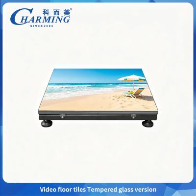 China Durable Tempered Glass LED Dance Floor offering lightweight cabinet design and flexible track mounting for touring events and live performances for sale