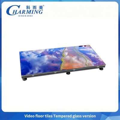 China Post-maintenance P2.6 Dance Floor LED Tempered Glass Cover Support feet required for installation for sale