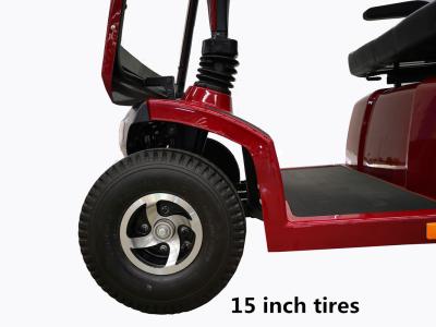 Cina grande taglia 4 ruote scooter elettrico di mobilità con tetto per disabili uomo rosso in vendita