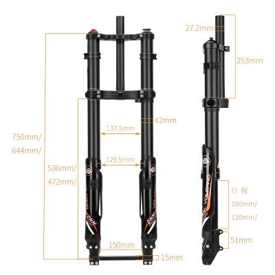Cina USD-8fat Fat Bike Snow Bike Double-Crown Downhill Inverted Fork in vendita