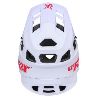 Cina Adult BMX Full Face Helmet in discesa Off Road Shell integrata PC + EPS interno e ventilazioni 25 Bianco Rosso in vendita