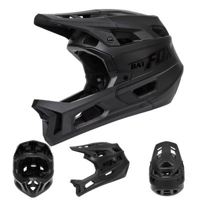 Cina Cappello BMX per adulti completo Casco in discesa Off road integrato anti caduta anti abbagliamento Cappello a bordo completo Casco nero in vendita