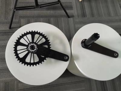 Cina Lightweight Carbon Gravel Road Bike Crankset 170/172.5mm Shaft 40/42/44T Chainring. in vendita