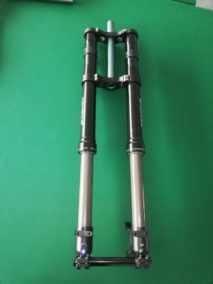China 26/27.5/29er Ebike Dual CrownInverted/Upside Down Air Suspension Fork 217mm travel à venda