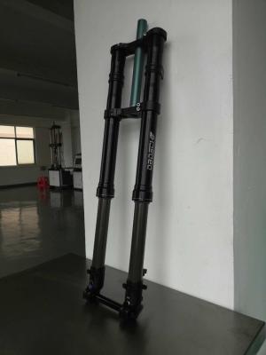 China 26/27.5/29er Ebike Dual CrownInverted/Upside Down Air Suspension Fork 217mm travel à venda