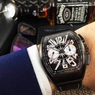 China FM Yachting V45 3D Dial Automatic PVD Black Watch for sale