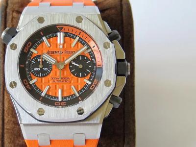 China AP Royal Oak Offshore Diver Chrono SS/RU Orange JF A3126 - AP009A for sale