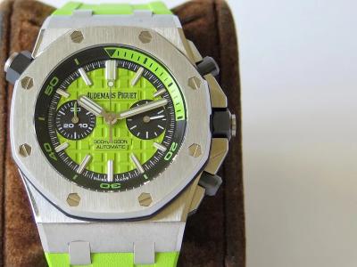 China AP Royal Oak Offshore Diver Chrono SS/RU Green JF A3126 - AP009B for sale